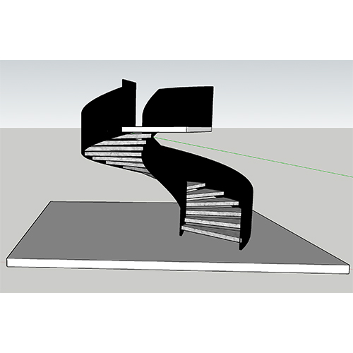 Curve stair design from NST Building | newstarbuilding