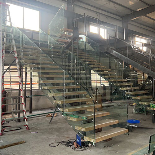 Double railing mono stairs test. | newstarbuilding